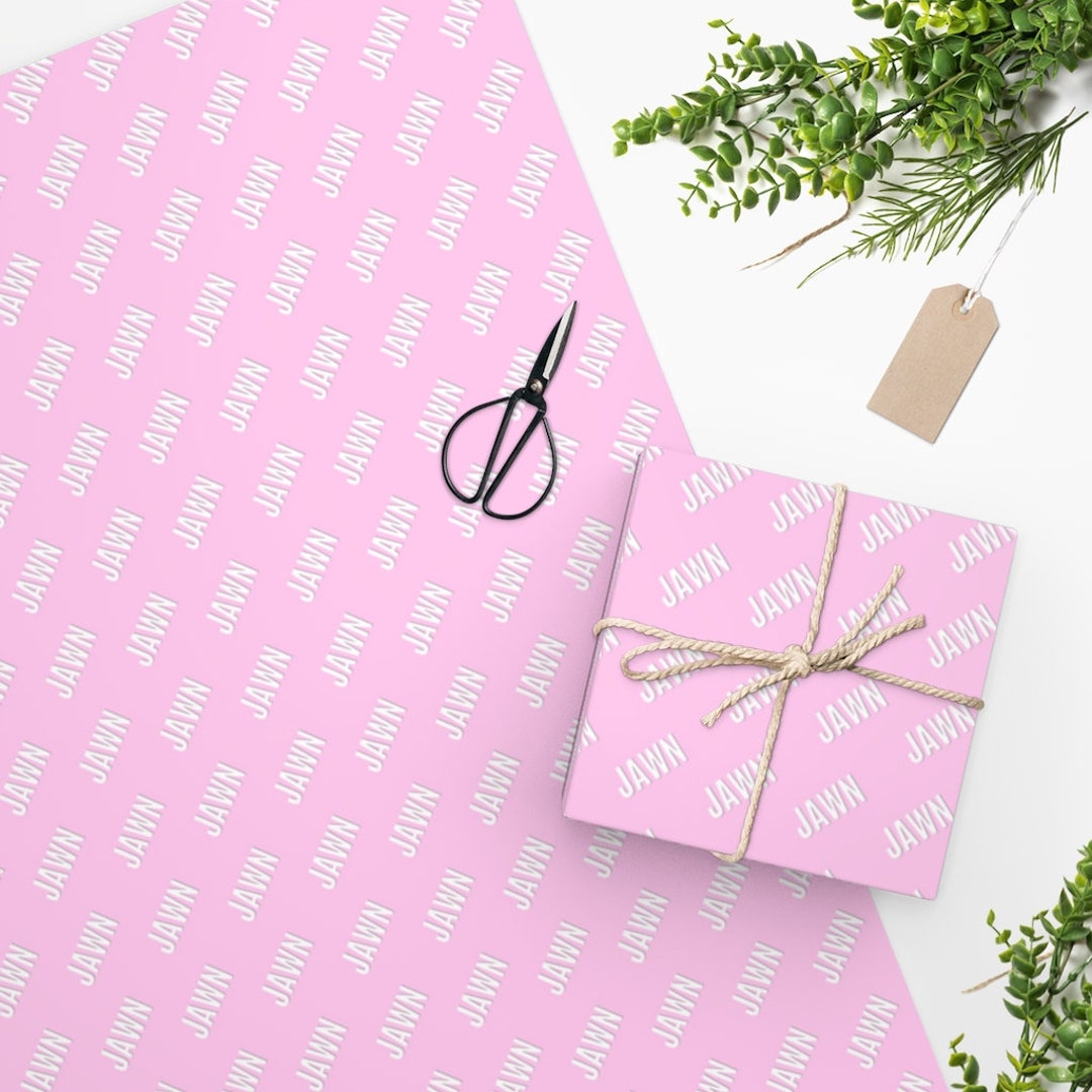 JAWN Light Pink Wrapping Paper Philly, Philadelphia, Jawn, Funny ...