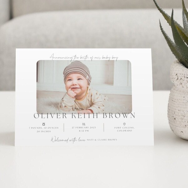 Postcard Baby Announcement - Etsy