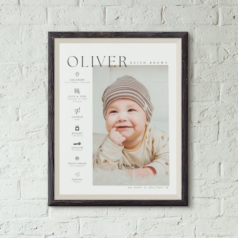 Baby Birth Print - Etsy