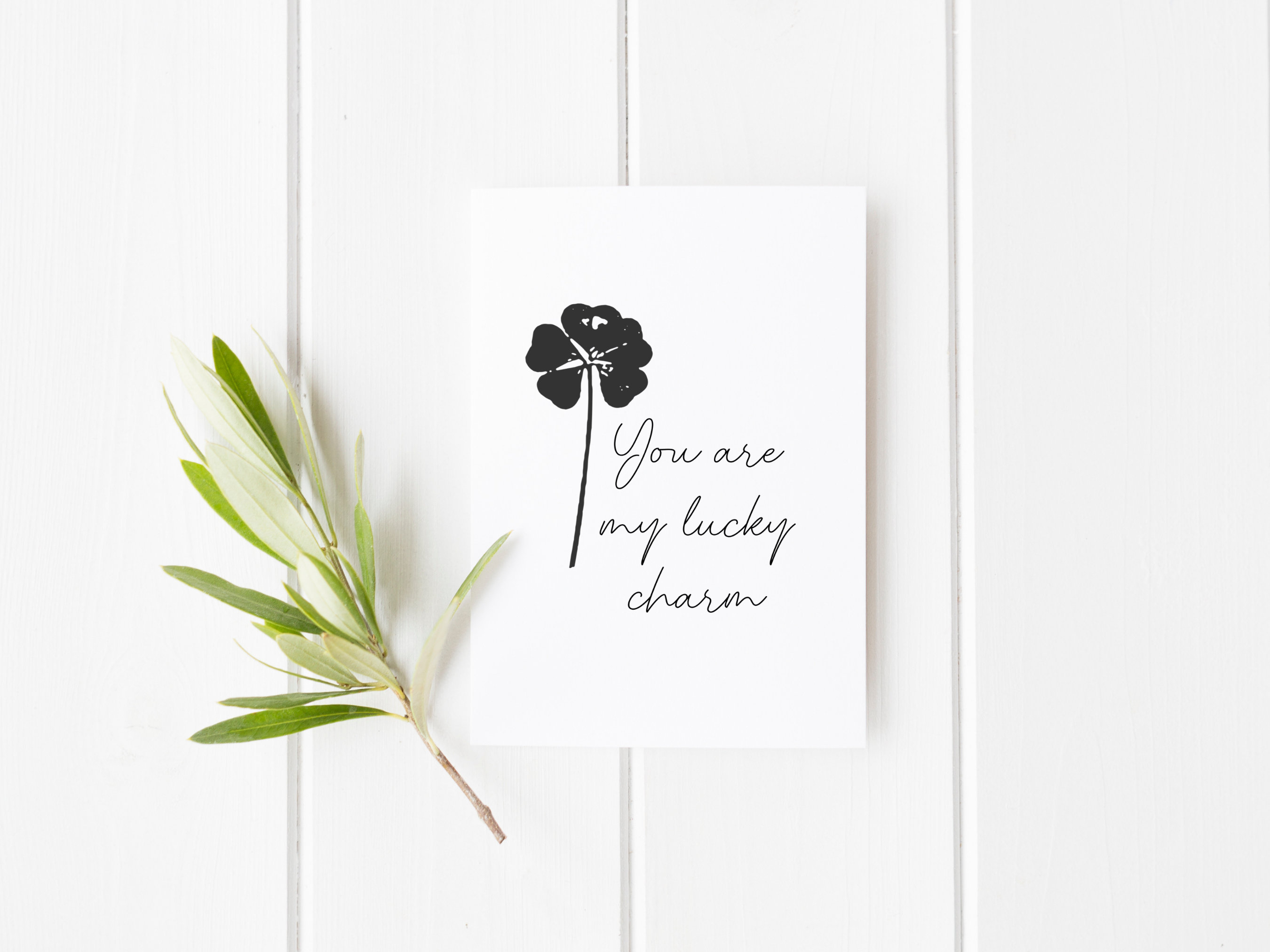 You Are My Lucky Charm Quote Printable for Couples - Etsy