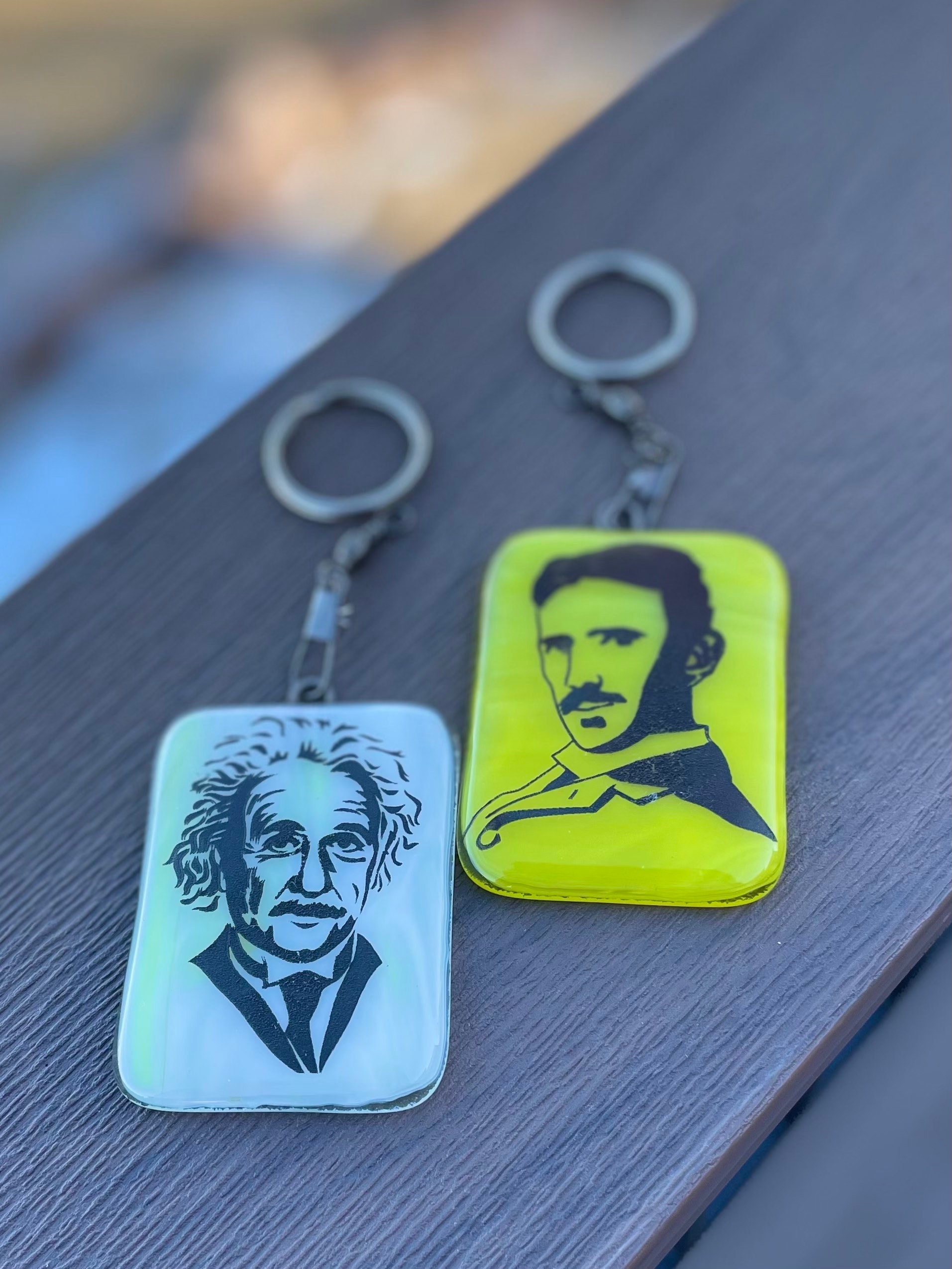 Disc Golf Tags Glass All Sports Customizable Key Chains Small and Large ...