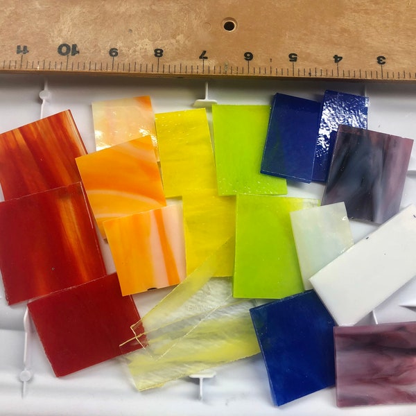 Orange Glass Squares - Etsy