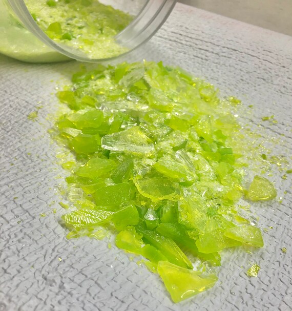 COE 90 Coarse Lime Green Frit Fusing Art Glass 0.5 Lbs - Etsy