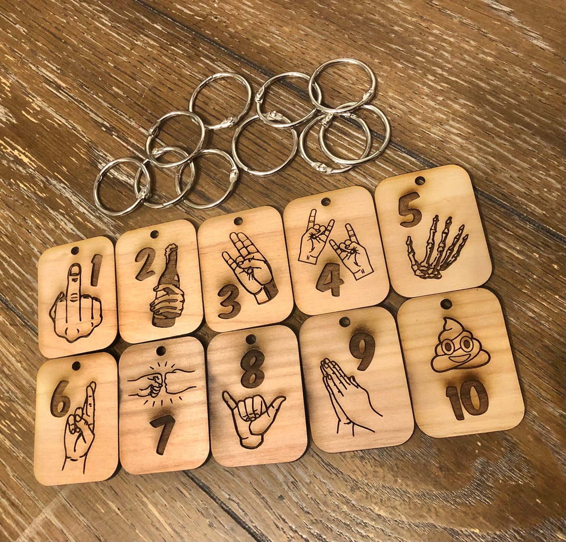 Disc Golf Tags Buddy Tags for Fun Competitions Wood, Engraved, With ...