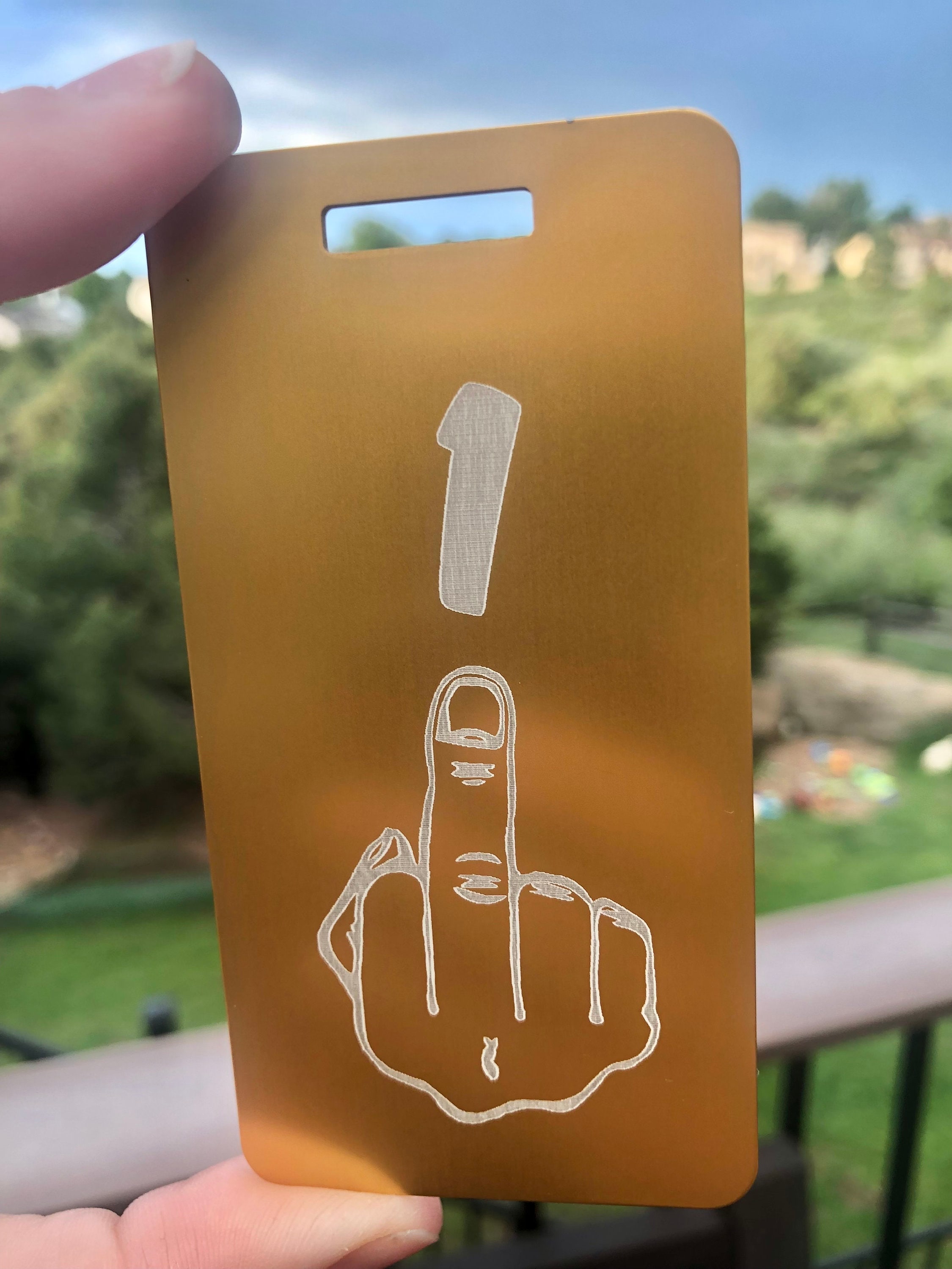 Disc Golf Bag Tags Buddy Competition Tags Aluminum Hand Gesture Tags ...