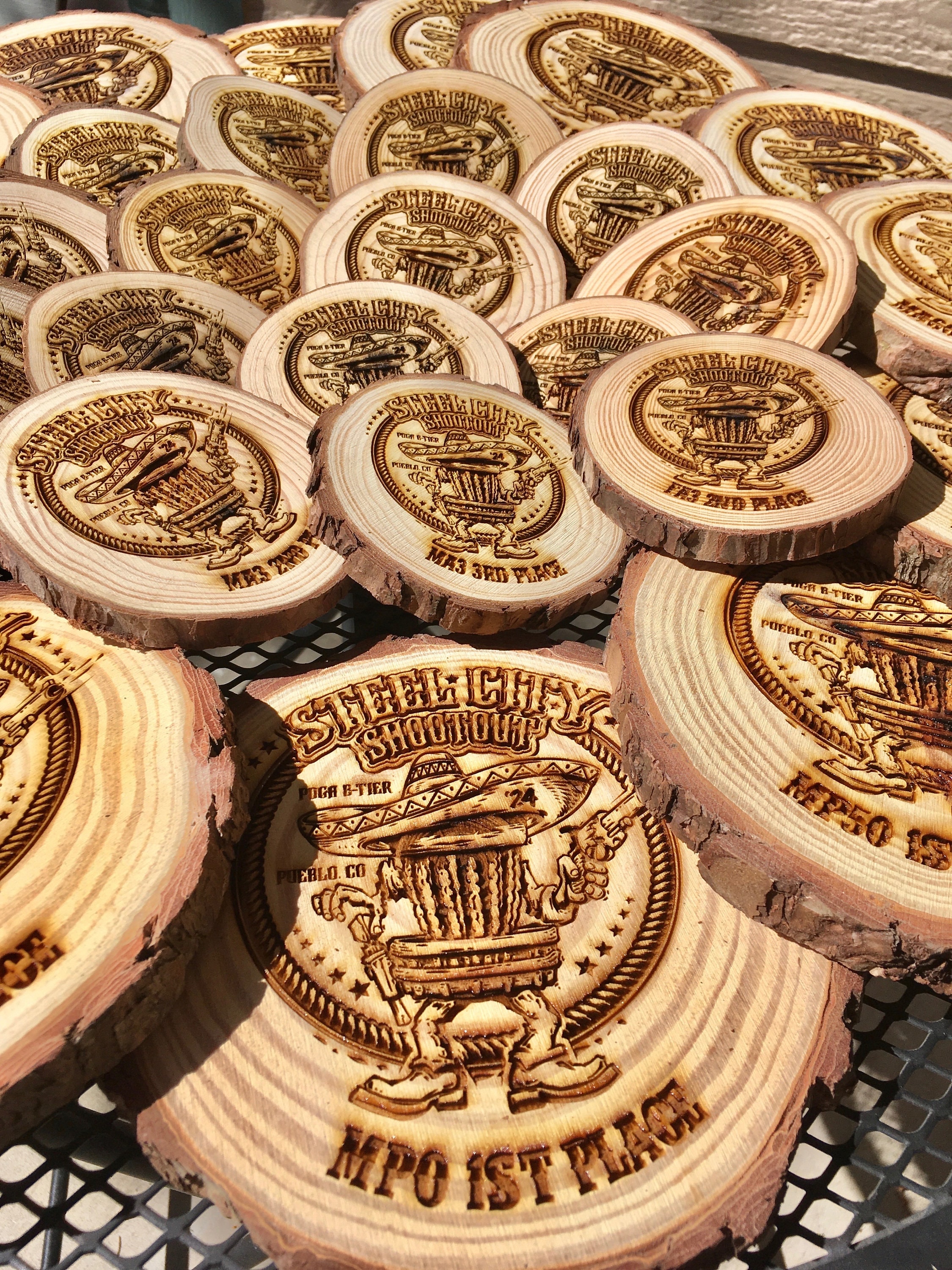 Disc Golf Trophies - Engraved Tree Slabs - Etsy