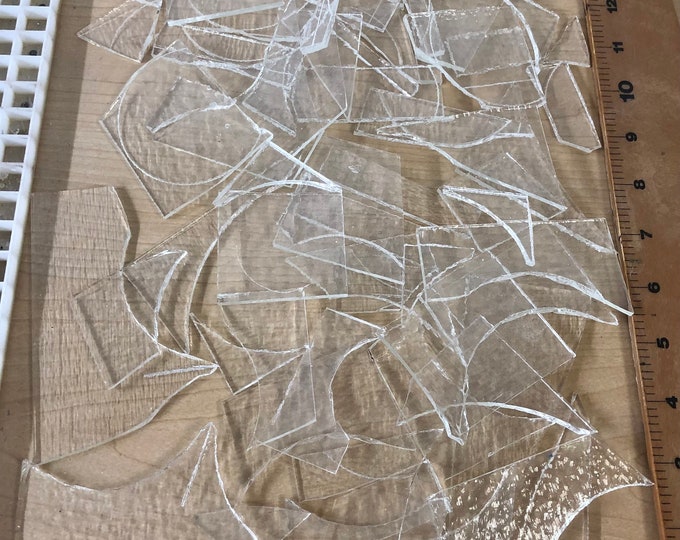 COE 90 3 Pound Pack Fusible Bullseye Tekta Clear Transparent Glass ...