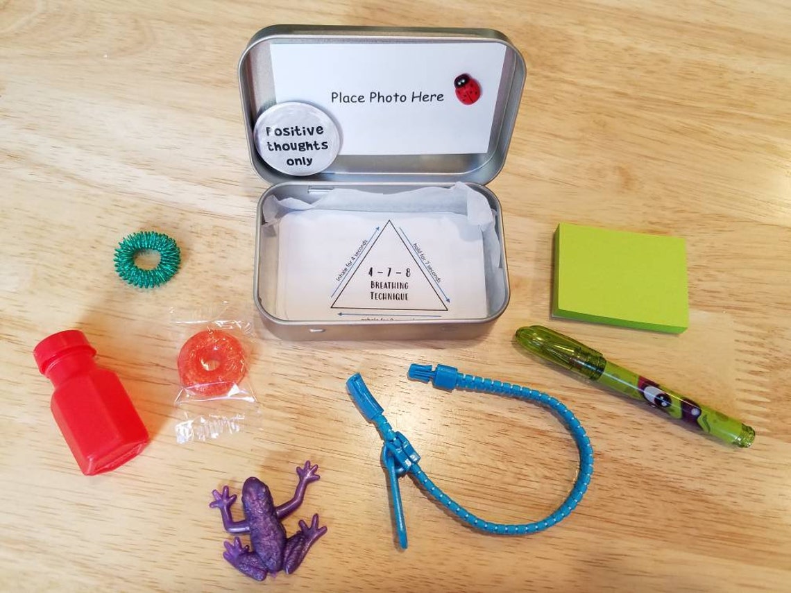 Mini Calm Down Kit for Kids Coping Skills Box Desk Fidget - Etsy