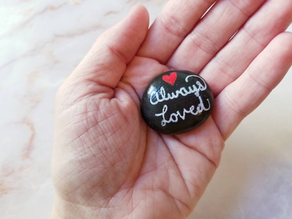 Bereavement Word Stones Handpainted Grief & Loss Rocks | Etsy