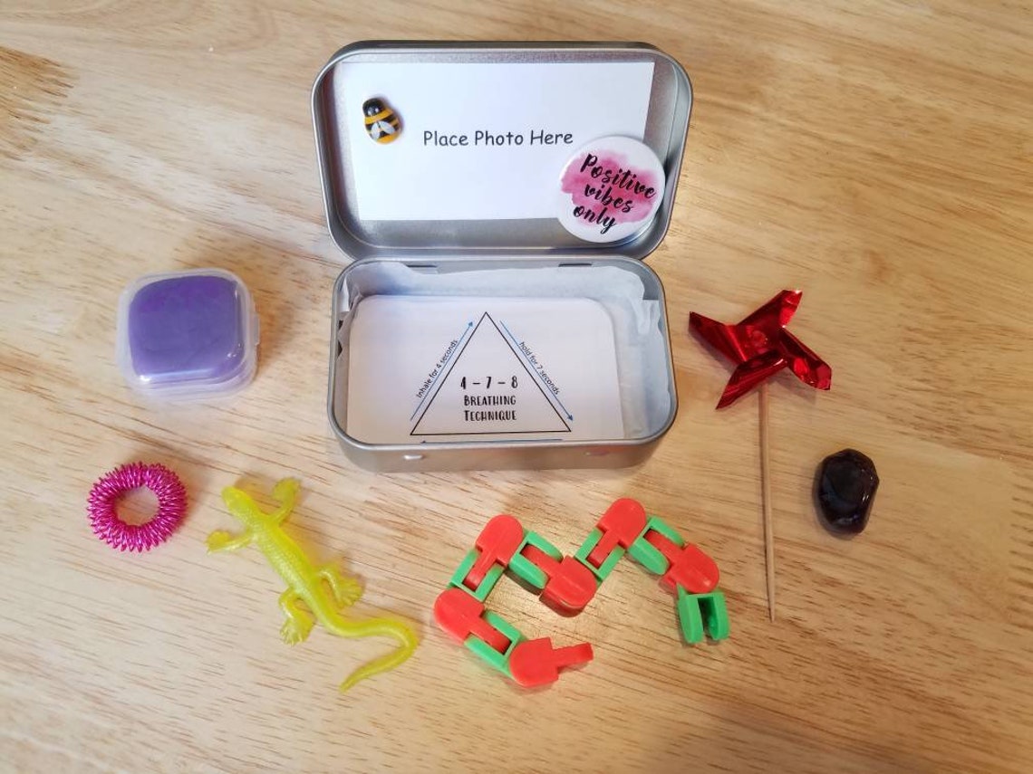 Mini Calm Down Kit for Kids Coping Skills Box Desk Fidget - Etsy