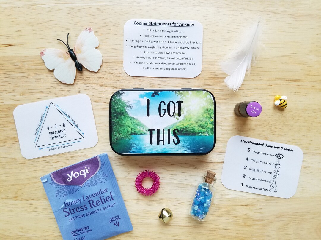 Mini Calm Down Kit, Coping Skills Toolbox, Mindful Grounding Technique ...