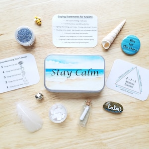 Mini Calm Down Kit, Coping Skills Toolbox, Mindful Grounding Technique ...