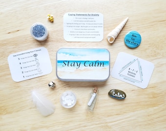 Mini Calm Down Kit Coping Skills Toolbox Mindful Grounding | Etsy