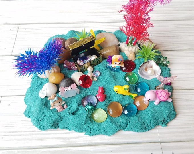 Kinetic Sand Sensory Kit, Mermaid Sea Mini Sand Play Kit, Mindfulness ...