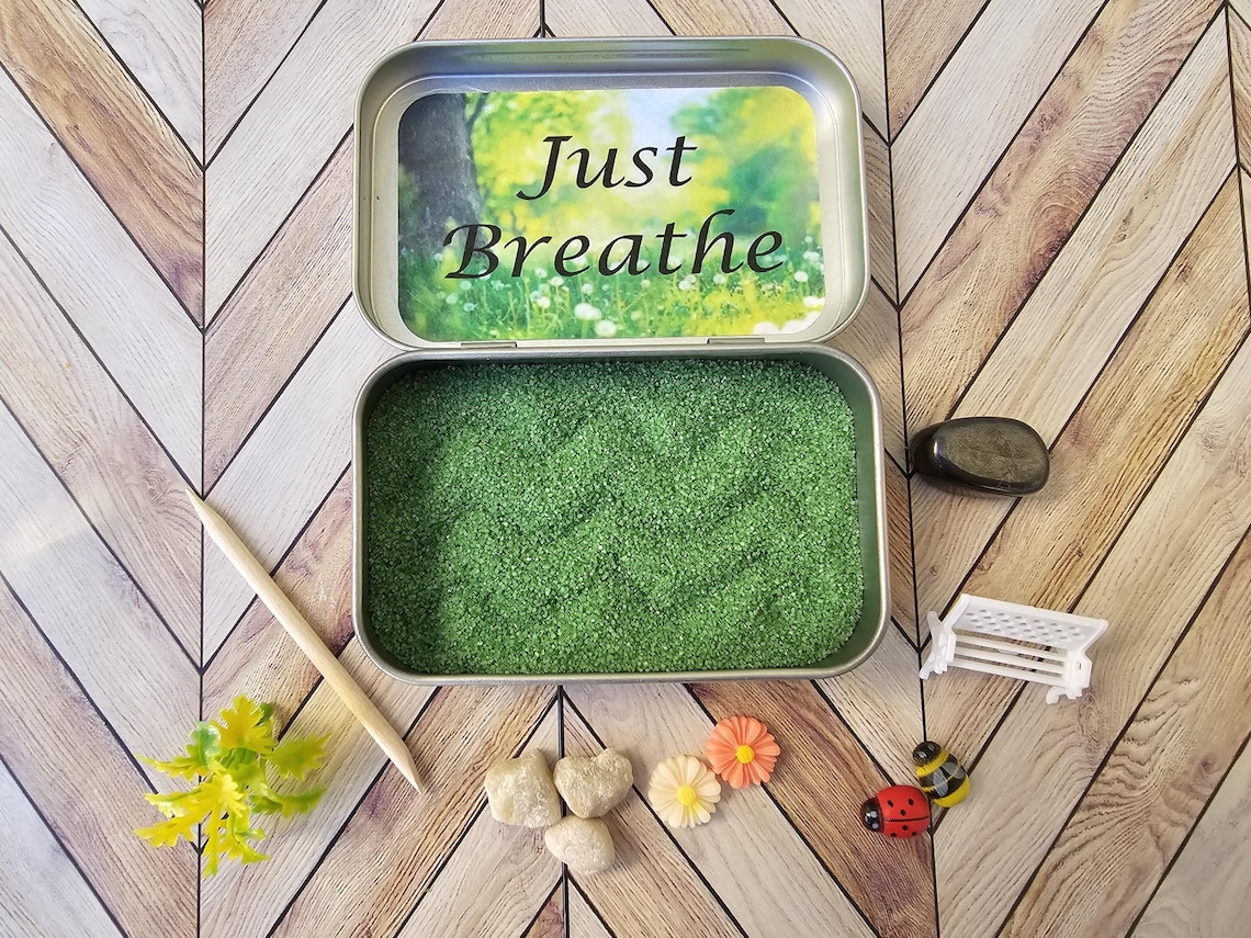 Mini Zen Garden in a Tin, Nature Park Zen Garden, Relaxing Gift ...