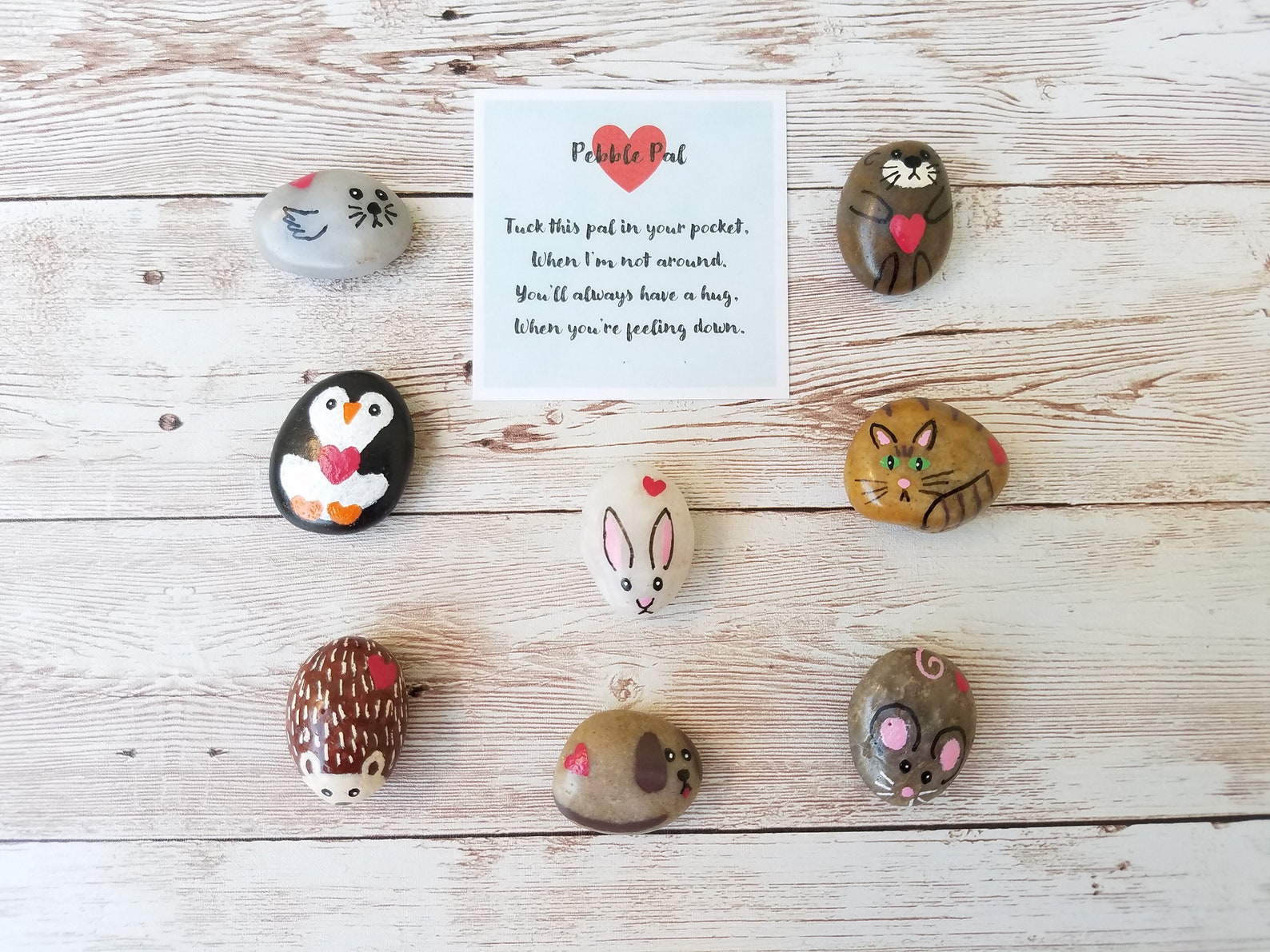 Pebble Pals, Painted Animal Rocks, Pocket Worry Pets, Worry Stones ...