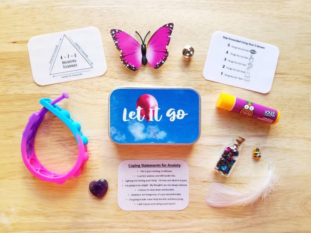 Mini Calm Down Kit for Teens, Coping Skills Box, Mindful Grounding ...