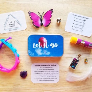 Mini Calm Down Kit for Teens, Coping Skills Box, Mindful Grounding ...