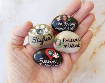Bereavement Word Stones, Handpainted Grief & Loss Rocks, Memory Stones ...