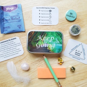 Mini Calm Down Kit, Coping Skills Toolbox, Mindful Grounding Technique ...