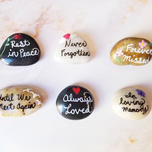 Bereavement Word Stones, Handpainted Grief & Loss Rocks, Memory Stones ...