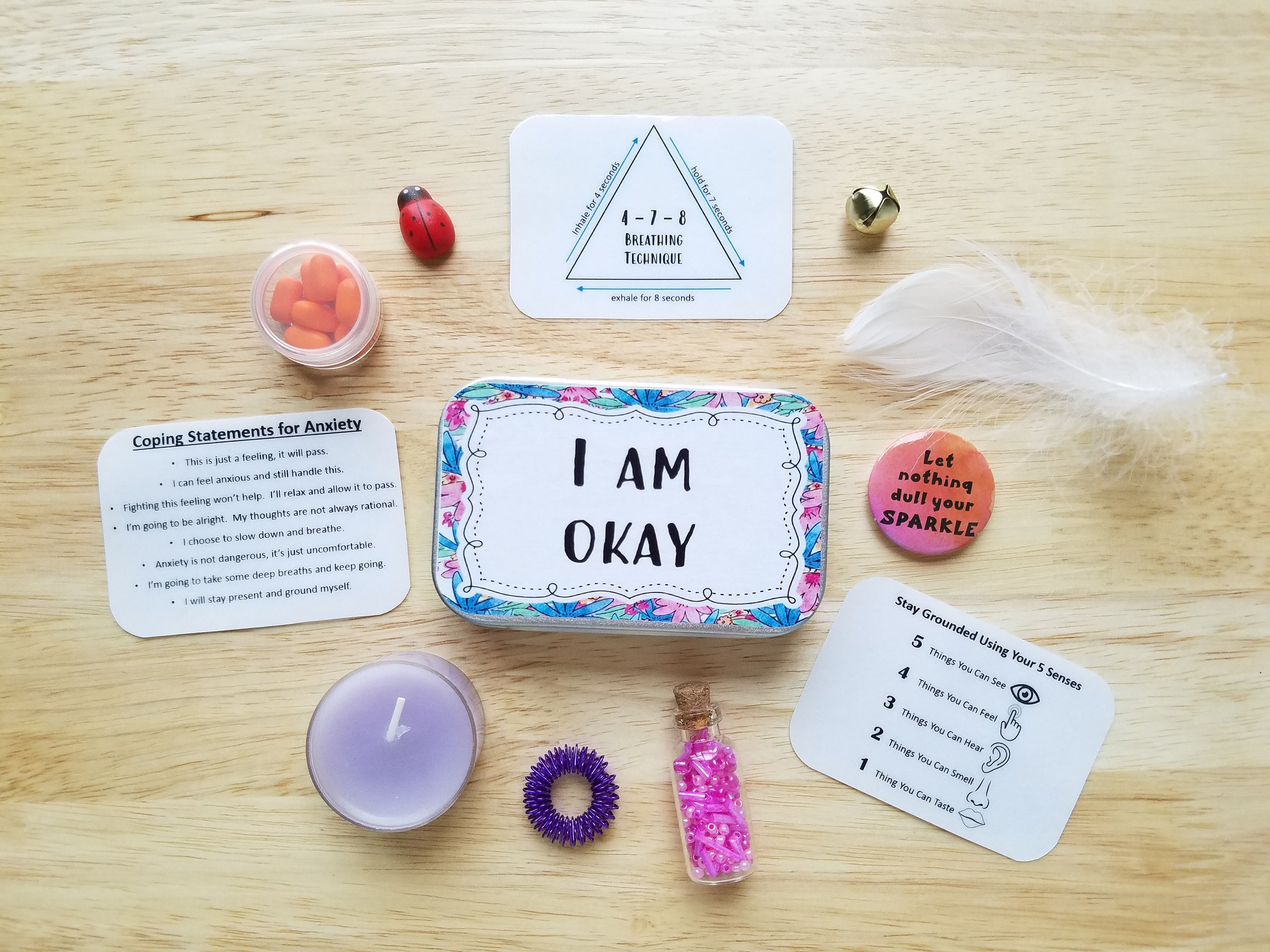 Mini Calm Down Kit for Teens Coping Skills Box Mindful - Etsy