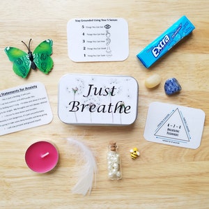 Mini Calm Down Kit for Teens, Coping Skills Box, Mindful Grounding ...