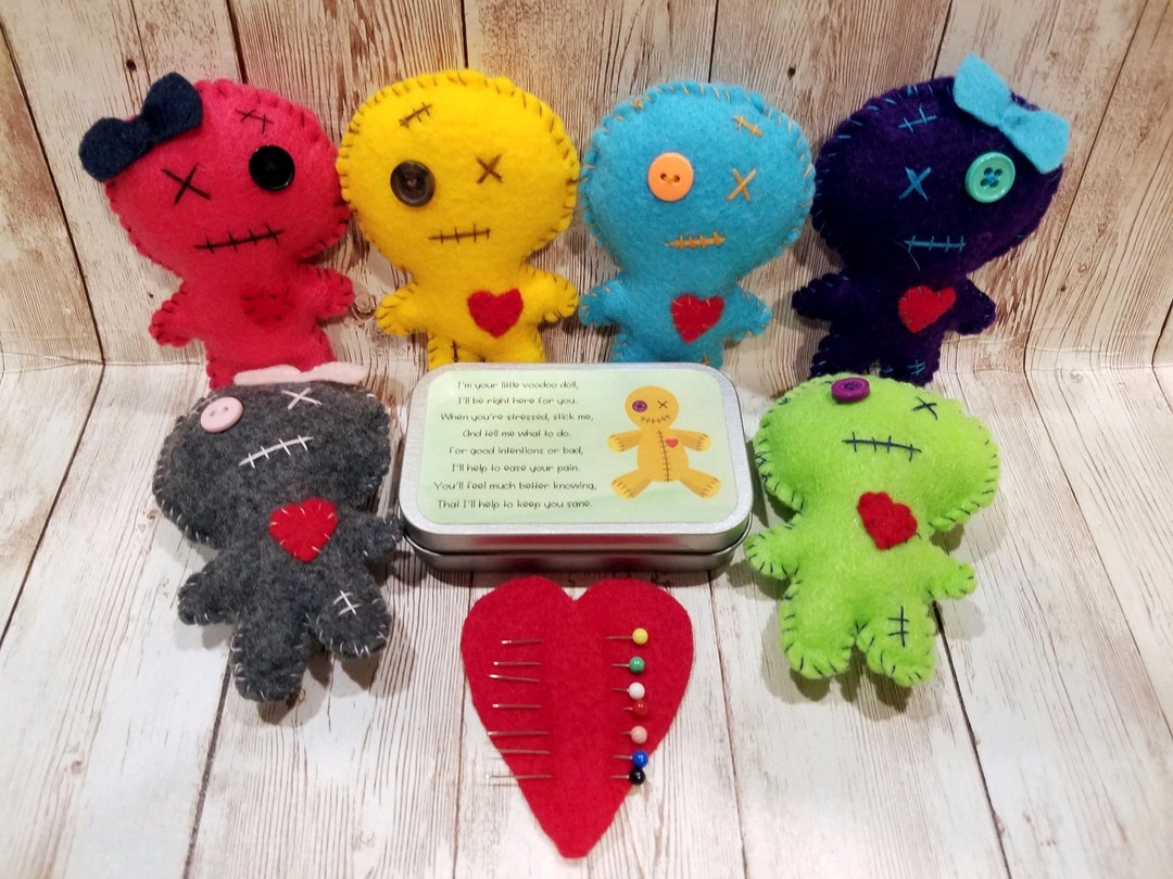 Mini Voodoo Dolls, Worry Doll, Voodoo Doll in Tin With Pins, Voodoo ...