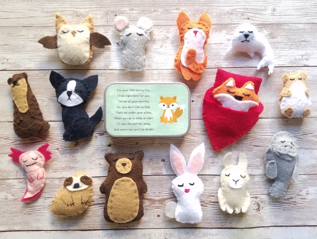 Pocket Pets, Worry Pets, Tiny Pocket Felt Animals, Pocket Pals, Bedtime ...