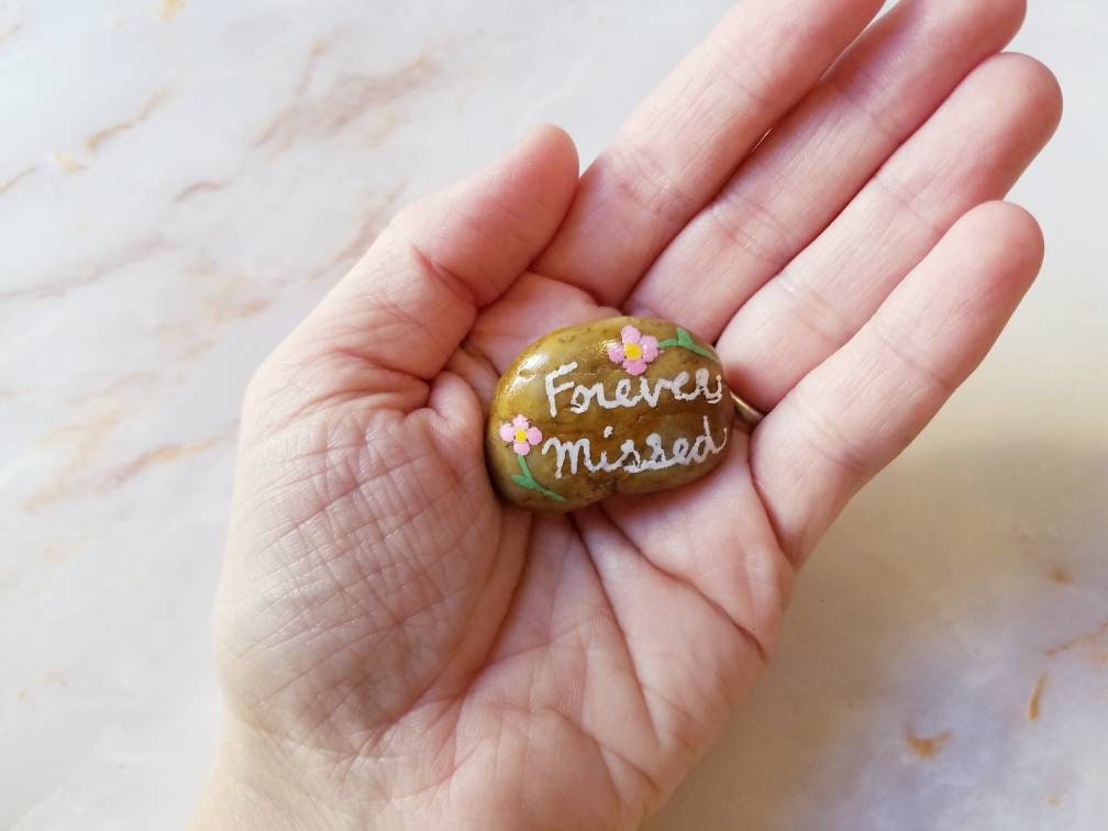 Bereavement Word Stones Handpainted Grief & Loss Rocks | Etsy