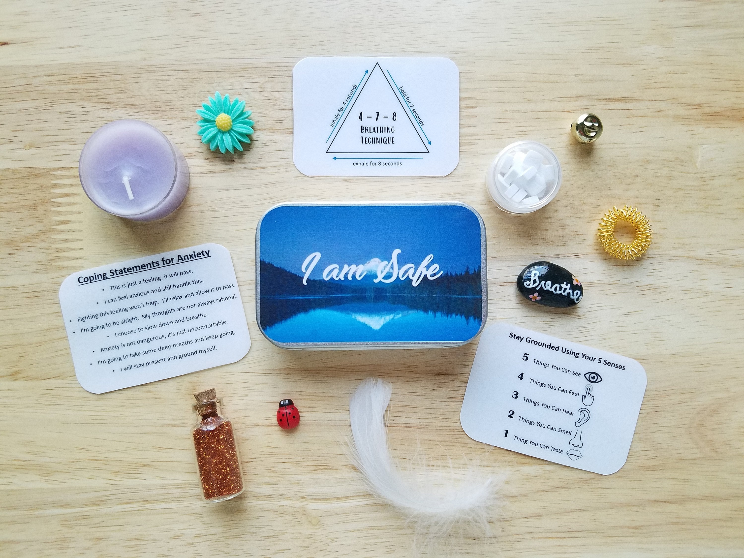 Mini Calm Down Kit Coping Skills Toolbox Mindful Grounding - Etsy