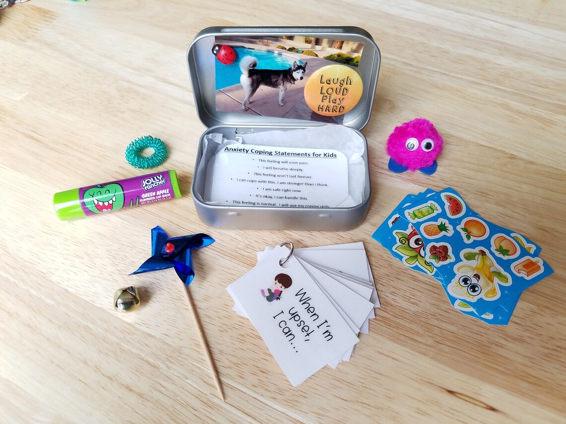 Mini Calm Down Kit for Kids, Coping Skills Box, Mindful Grounding ...