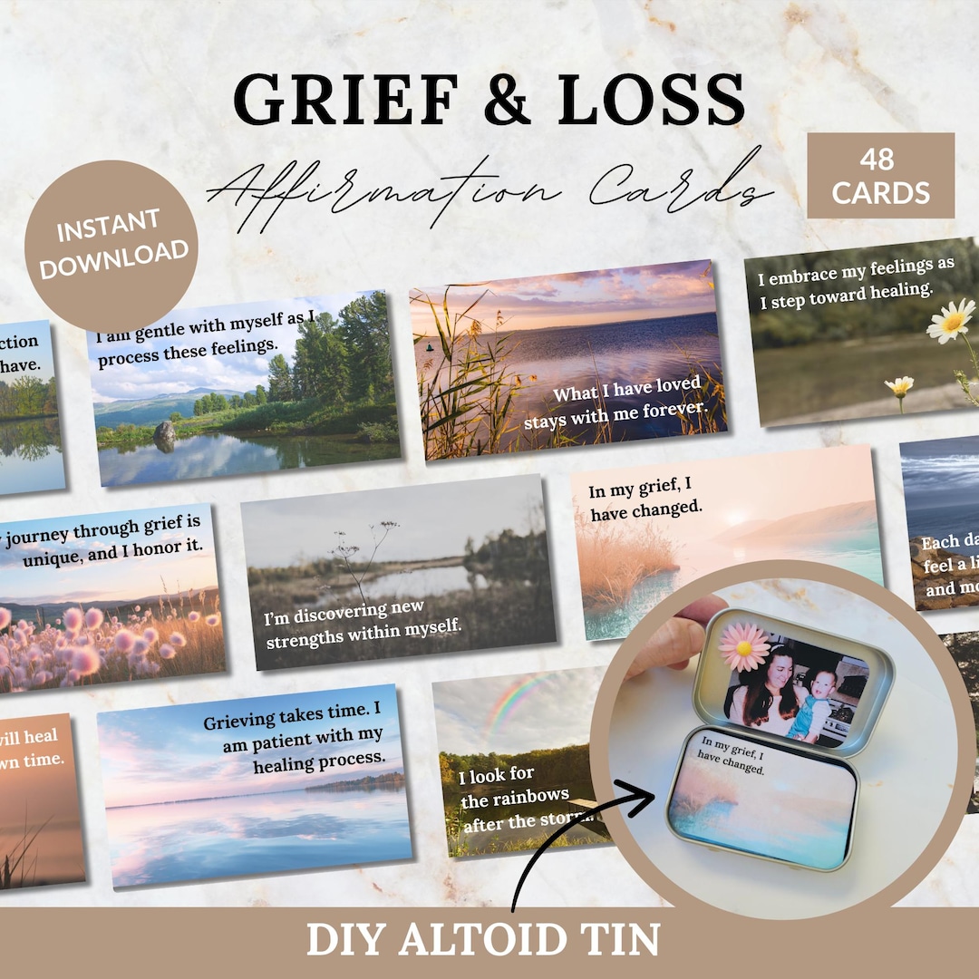 Grief Affirmation Cards, Grief & Loss, Sympathy Cards, Bereavement Gift ...