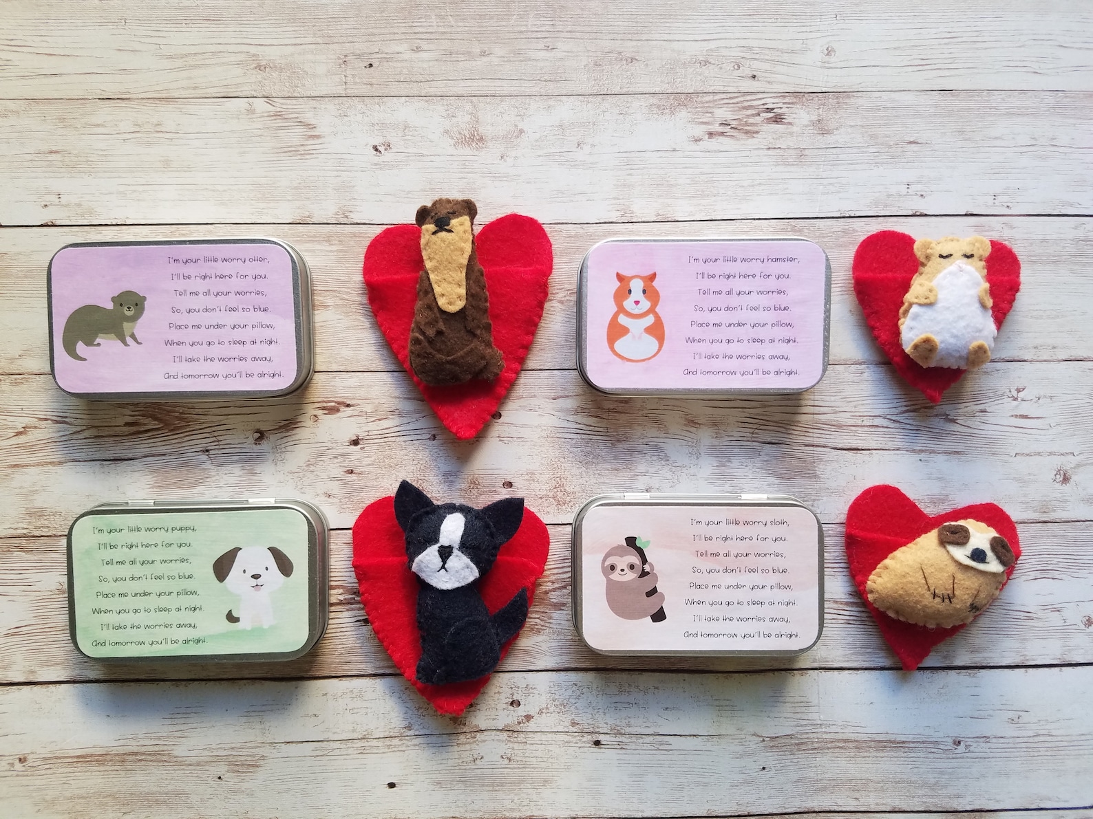Pocket Pets, Worry Pets, Tiny Pocket Felt Animals, Pocket Pals, Bedtime ...