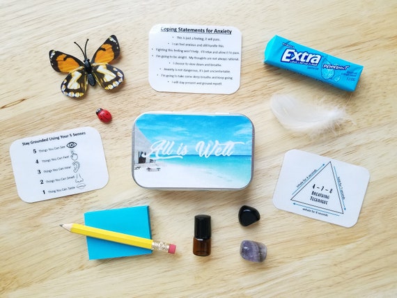 Mini Calm Down Kit Coping Skills Toolbox Mindful Grounding - Etsy