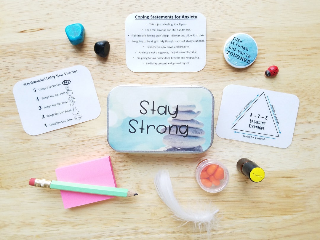 Mini Calm Down Kit, Coping Skills Toolbox, Mindful Grounding Technique ...