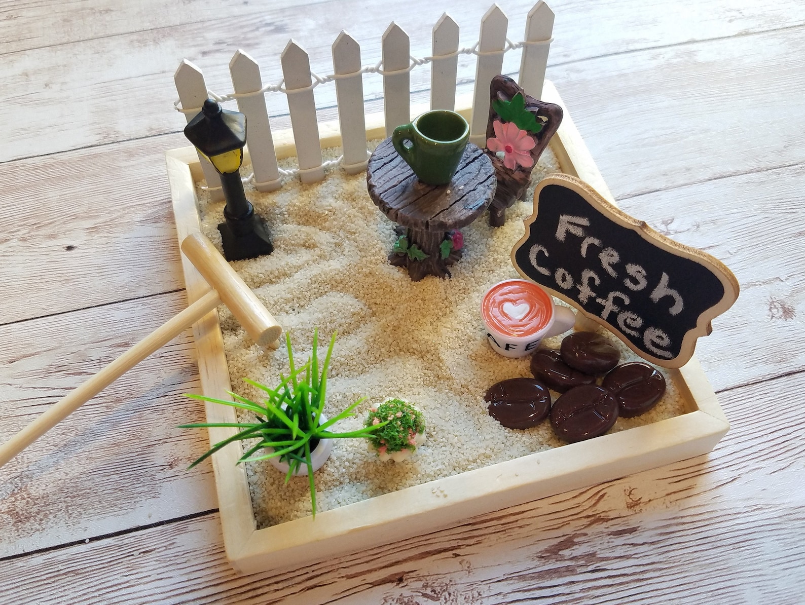 Zen Garden Kit, DIY Zen, Coffee Shop Zen Garden, Relaxing Gift ...