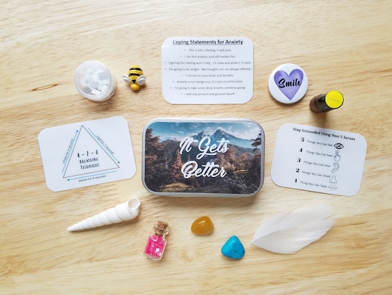 Mini Calm Down Kit Coping Skills Toolbox Mindful Grounding | Etsy