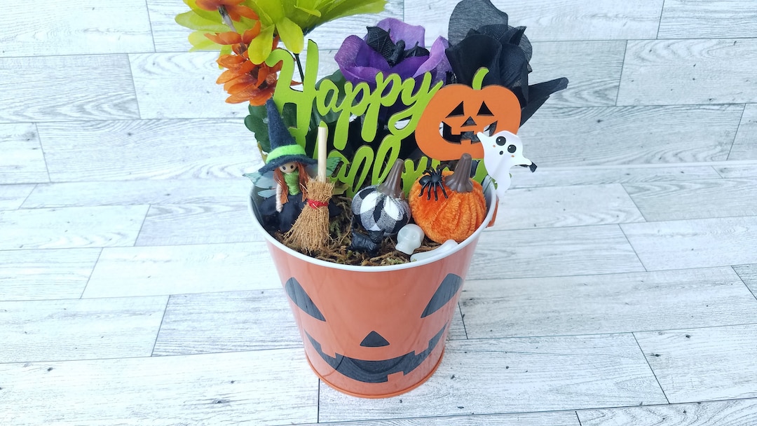 DIY Mini Halloween Witch Fairy Garden Kit, Handmade Witch Fairy Doll ...