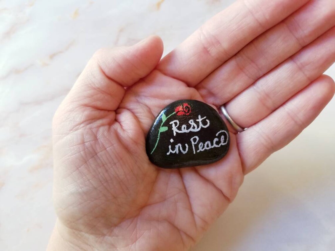 Bereavement Word Stones Handpainted Grief & Loss Rocks | Etsy