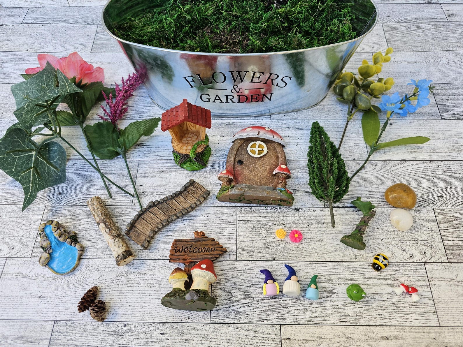 Gnome Fairy Garden Kit, Handmade Clay Gnomes, Gnome Décor, Craft Kit ...