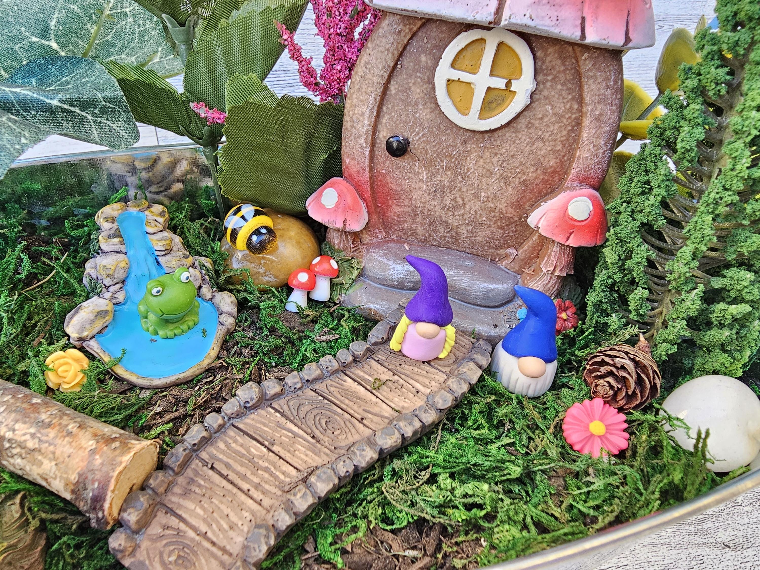 Gnome Fairy Garden Kit, Handmade Clay Gnomes, Gnome Décor, Craft Kit ...