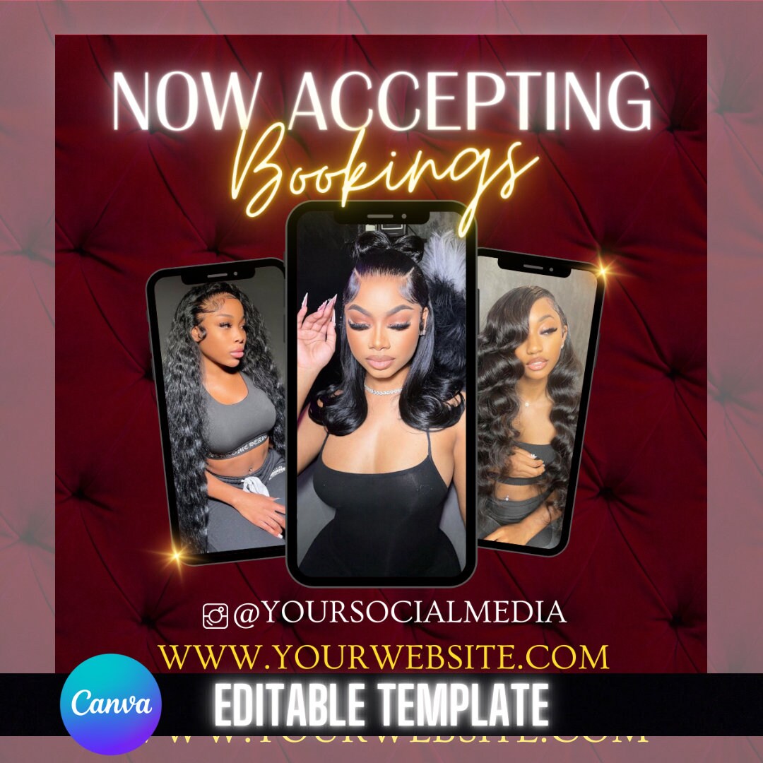 Now Accepting Bookings Flyer, DIY Gold Book Now Appointments Available ...
