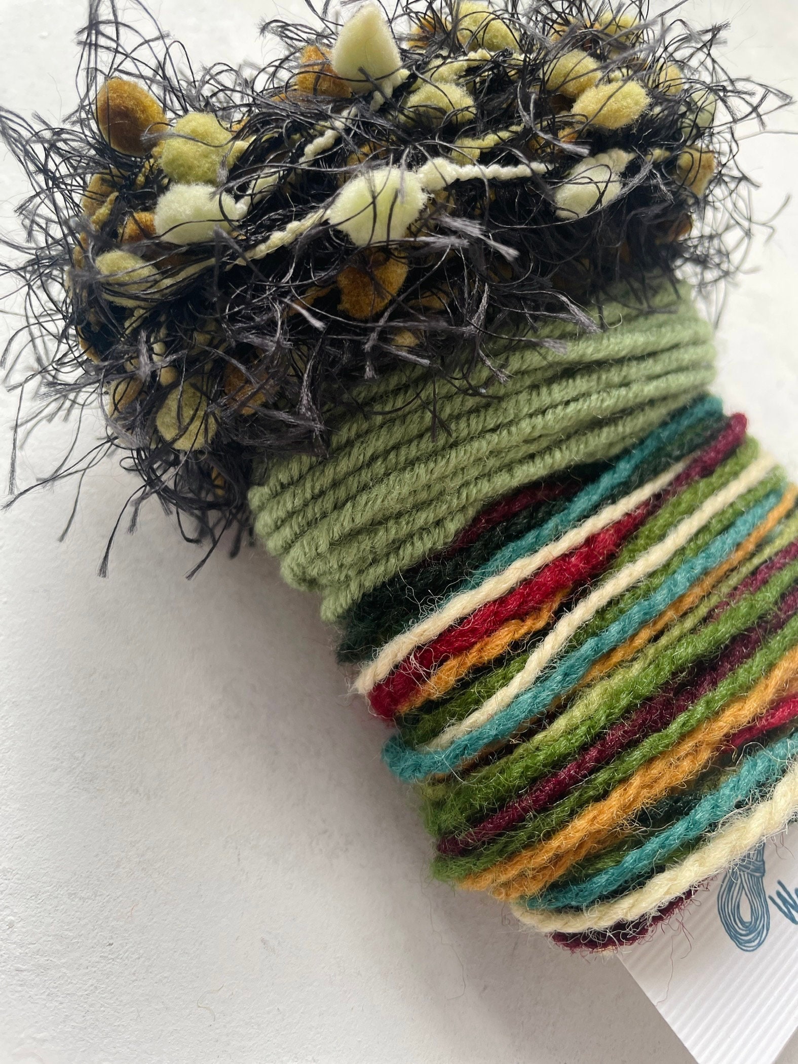 Colorful Yarn Scrap Pack 35m Assorted Fibers for Weaving & Crafts ...