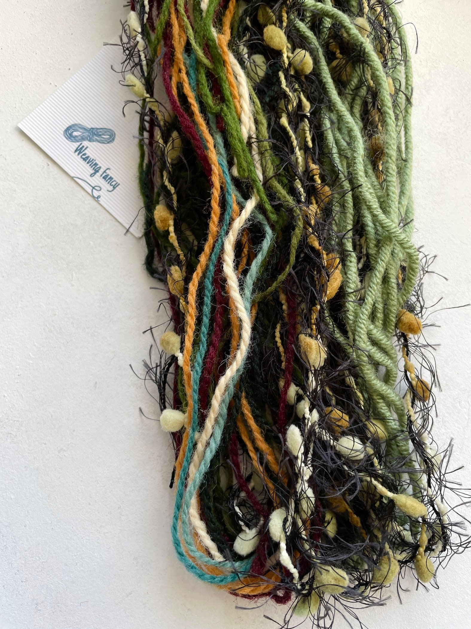 Colorful Yarn Scrap Pack 35m Assorted Fibers for Weaving & Crafts ...