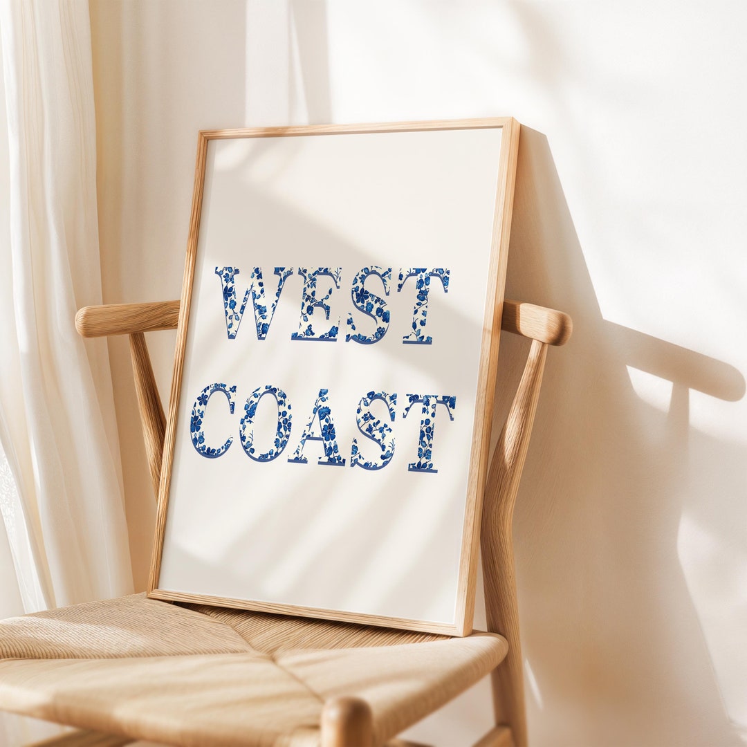 West Coast Poster Coastal Cowgirl Prints Beachy Trendy Dorm Decor Girly ...