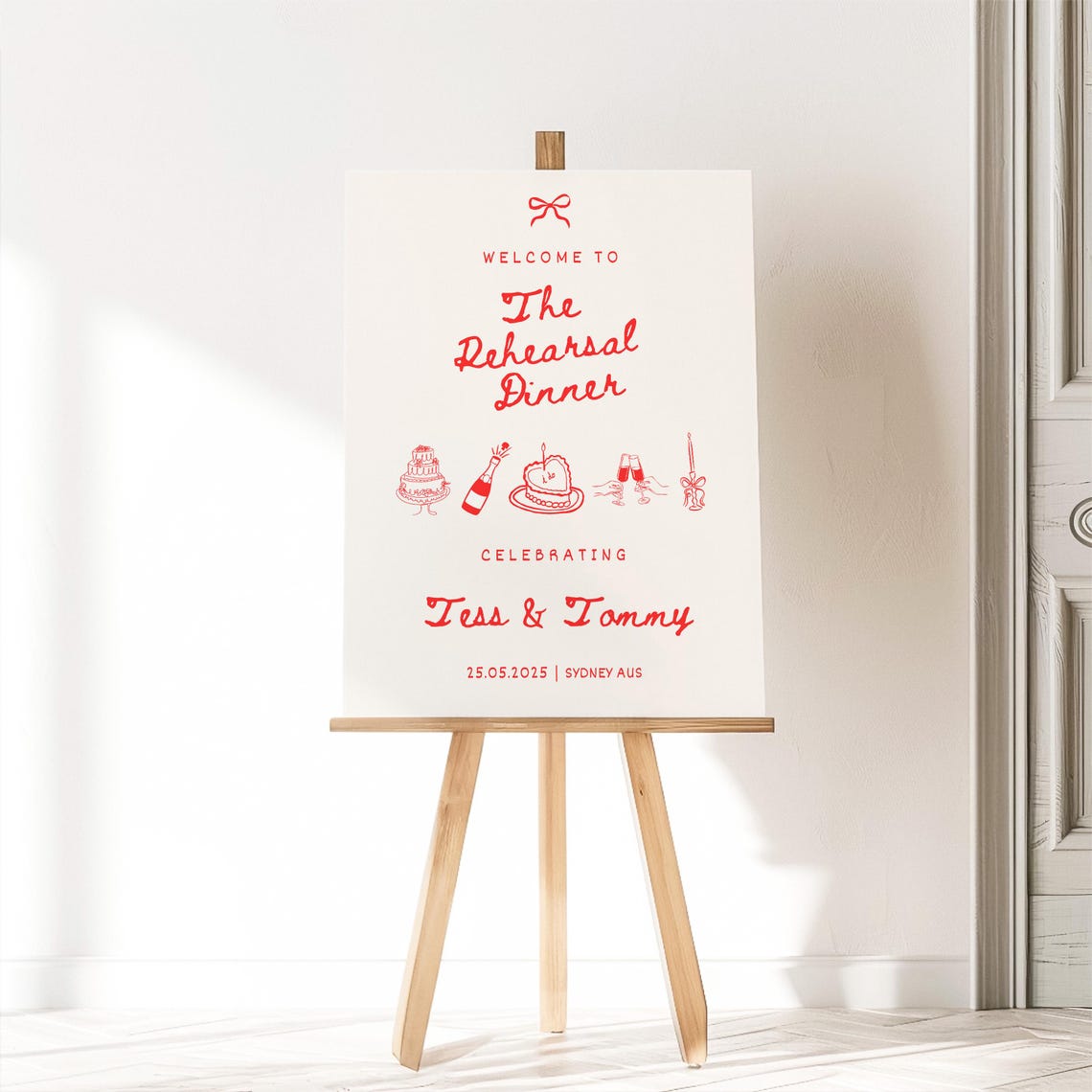 Rehearsal Dinner Welcome Sign Template Engagement Party Sign DIY ...