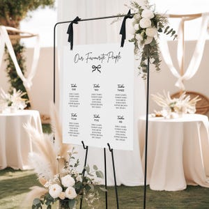 Minimalist Wedding Seating Chart Template Modern Wedding Seating Plan ...