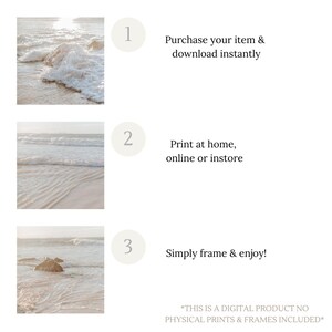 Coastal Wall Art Set of 6 Beach Prints Boho Beach House Poster Digital ...