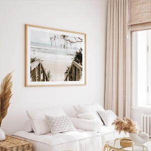 Coastal Landscape Wall Art Print Boho Beach Poster for Living Room ...